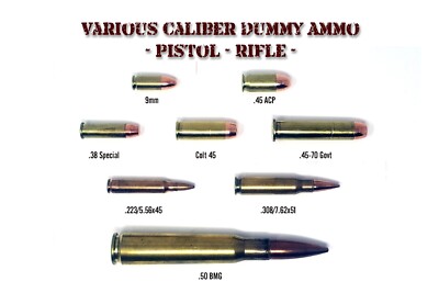 Decorative Dummy Ammo Bullets Rounds Prop Replicas - Various Calibers ...