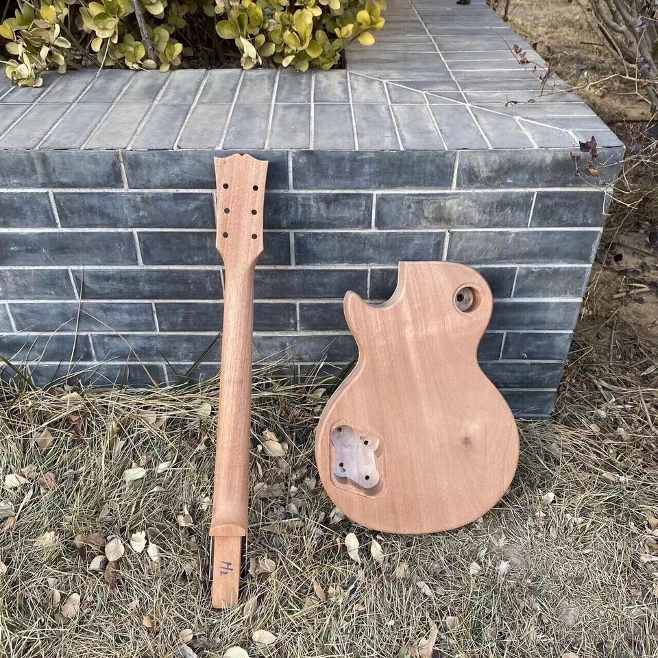 One Pc African Mahogany Body W/HUM Electric Guitar Kit Quilted Maple ...