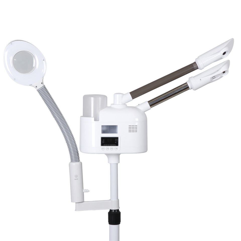 5X LED Magnifying Lamp 3 in 1 Facial Steamer Beauty Salon Spa w/ Hot ...