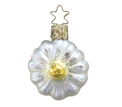 SM INGE GLAS EDELWEISS FLOWER GERMAN BLOWN GLASS CHRISTMAS TREE FLOWER ...