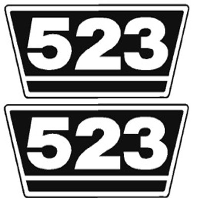 IHC Traktor Aufkleber 2xTypenaufkleber 523 Logo Emblem Sticker Label ca ...