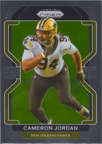 Cameron Jordan 2021 Panini Prizm Football Chrome Card #306 New Orleans ...