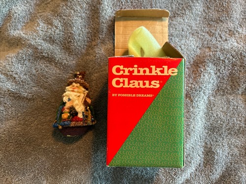 Vintage 1995 Crinkle Claus Figurine Santa W/ Book# 659010 by Possible ...
