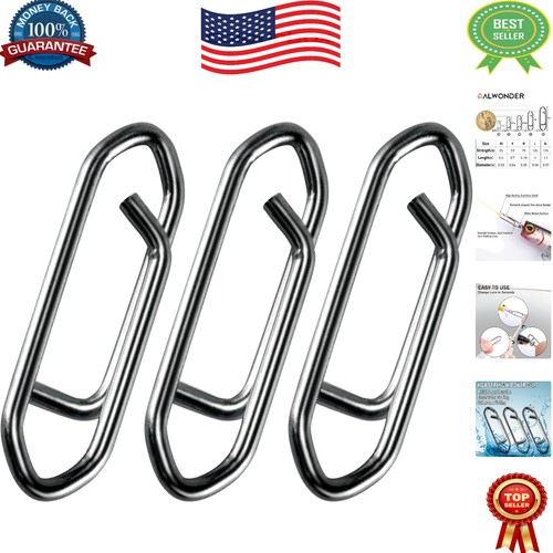 Quick Change Fishing Clips - 50-Pack 25LB Stainless Steel Power Clips ...