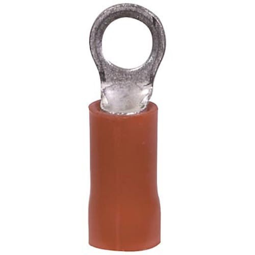 30PC TE AMP 34142 Terminal Ring Tongue, 22-16AWG, Red, Stud Size 6 ...