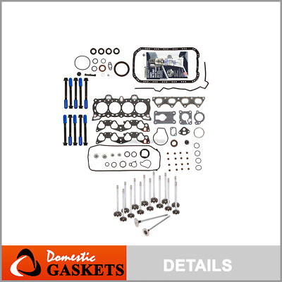 Full Gasket Set Intake Exhaust Valves Fit 92-95 Honda Civic D16A6 D15B1 ...