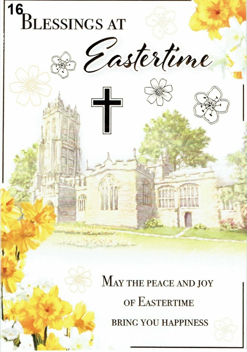 Easter Religious Postcards Postcard Easter Greetings Holiday Church
