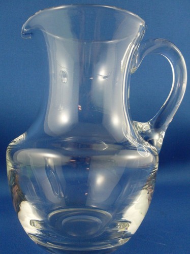 Unique HAND-CRAFTED CLEAR ART GLASS Crystal Milk Juice Jug VG Kitchen ...