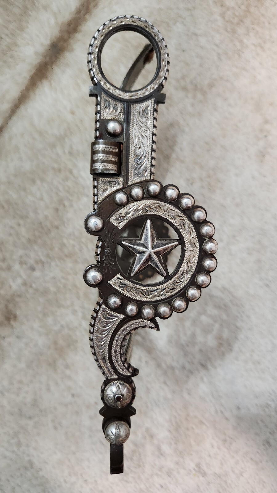 Exceptional El Gato Inlaid Sterling Silver Vaquero Ported Spade Curb ...