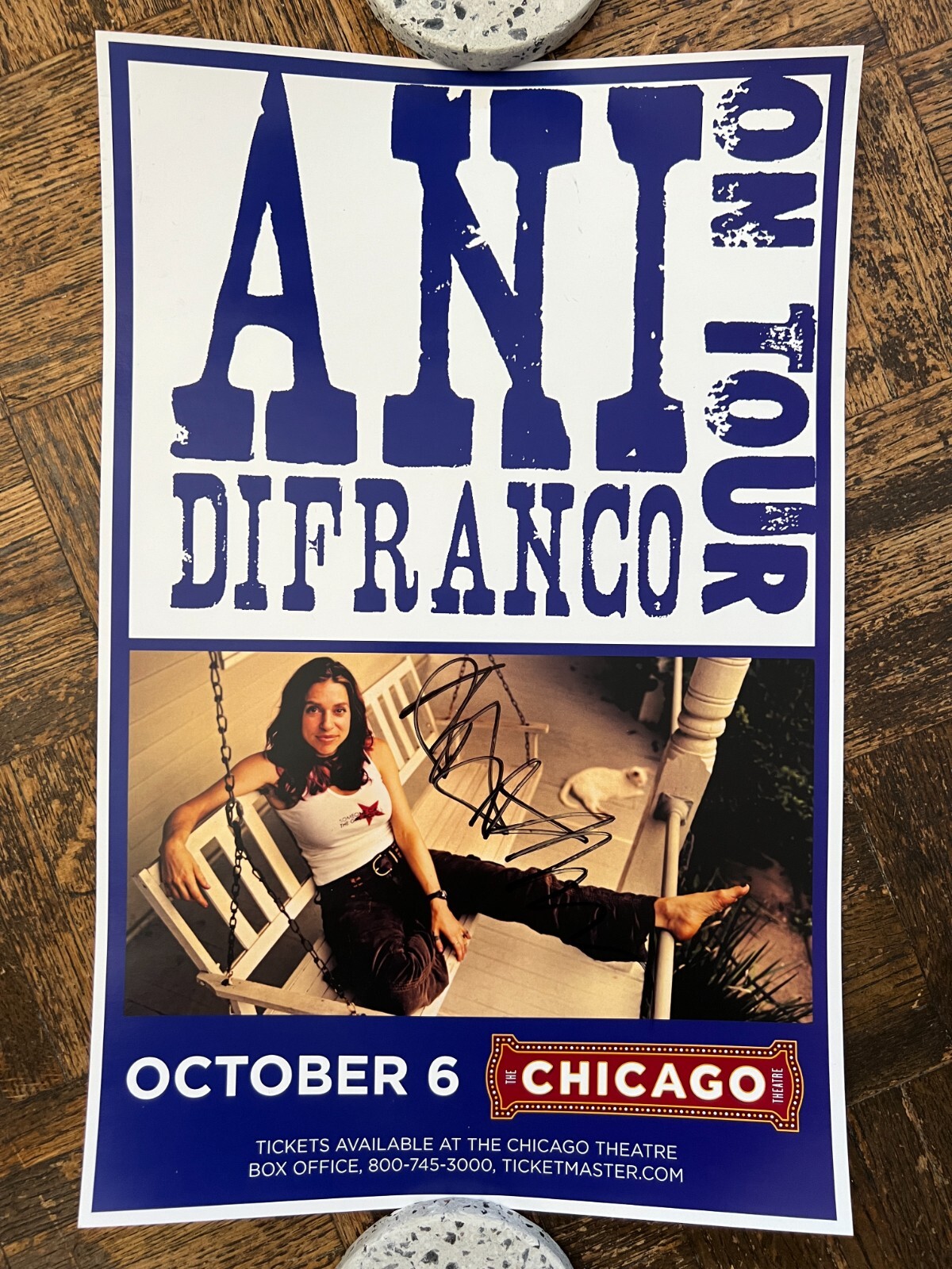 ANI DIFRANCO - SIGNED 2008 TOUR - CHICAGO CONCERT POSTER / LITHO kwd cd ...
