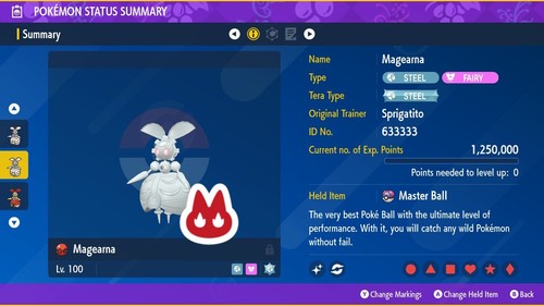 ALPHA SHINY MAGEARNA + ALL MARKS / RIBBONS ️ Pokémon Scarlet and Violet ...