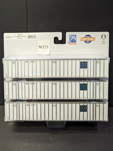 Athearn ATH72771 HO Scale 53' Stoughton Container NACS 3-Pack | eBay