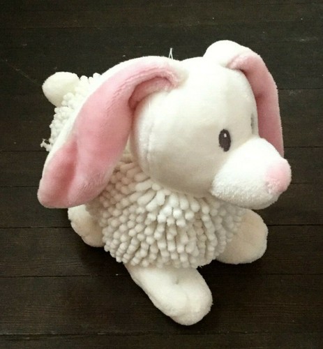 Little Miracles Snoodles Nubby Bunny Rabbit Textured White Pink Nose ...