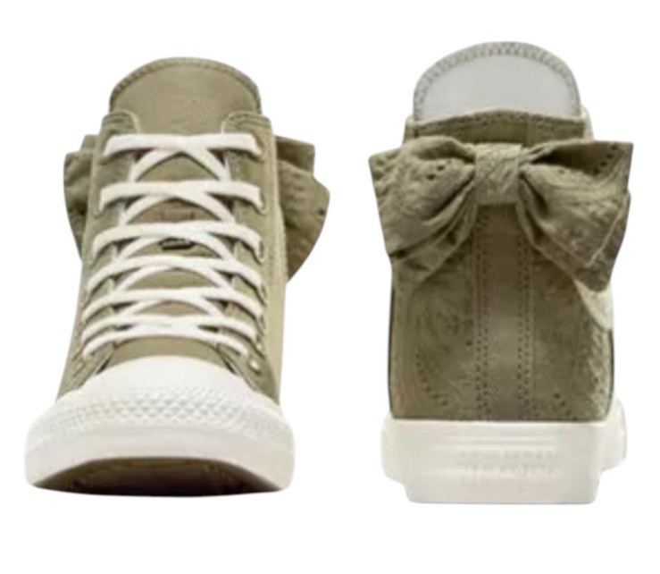 NEW Converse Chuck Taylor All Star Bow Mossy Sloth Green Embroidered ...