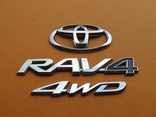 06 07 08 09 10 11 12 TOYOTA RAV4 4WD REAR CHROME EMBLEM LOGO BADGE SIGN ...