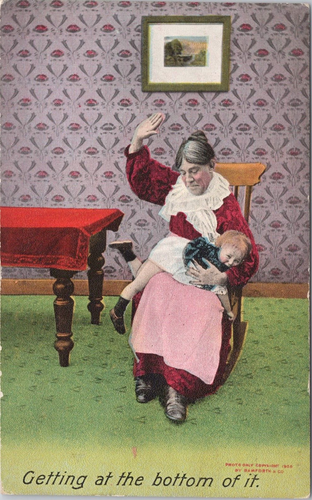 Postcard Humor Getting to the Bottom of it Child Being Spanked | eBay