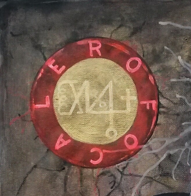 modern art painting figurative goetia lemegeton focalor demon seal ...