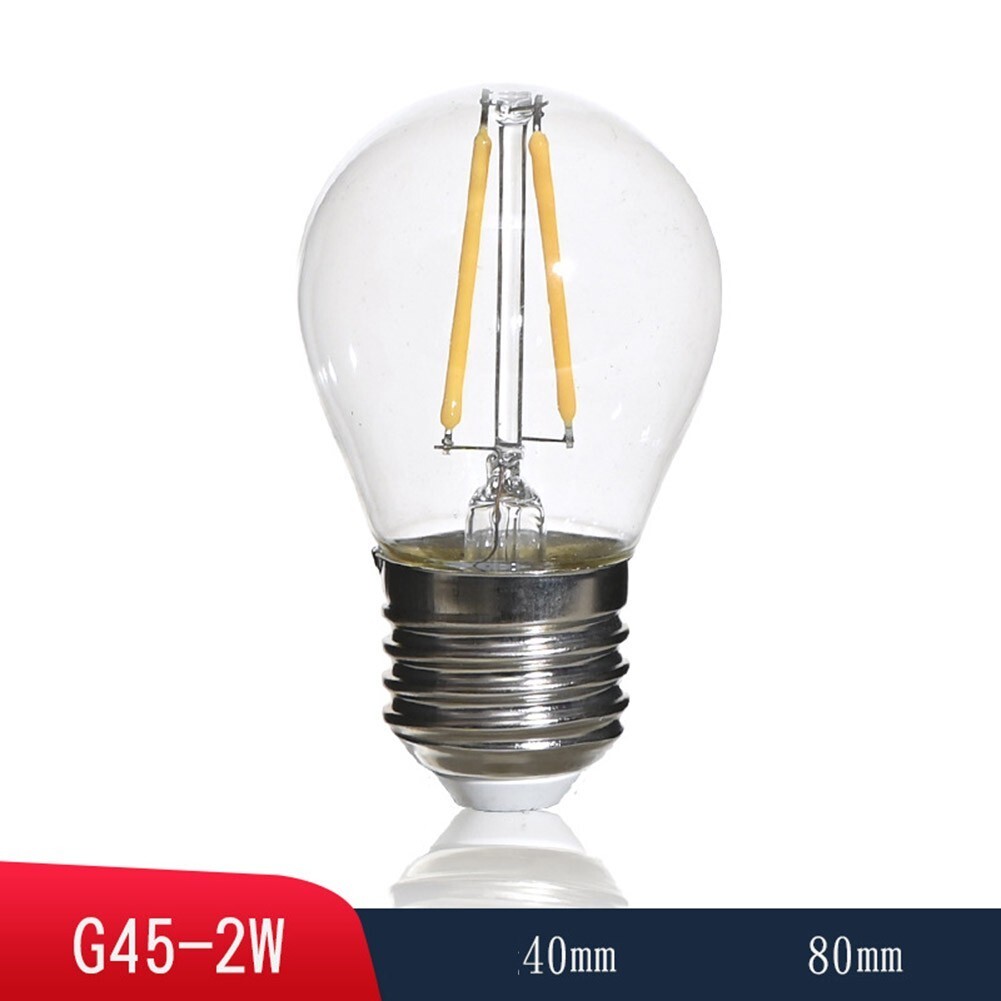 Warm White Retro Design G45 E27 2700K Clear Light Transparent LED Lamp ...