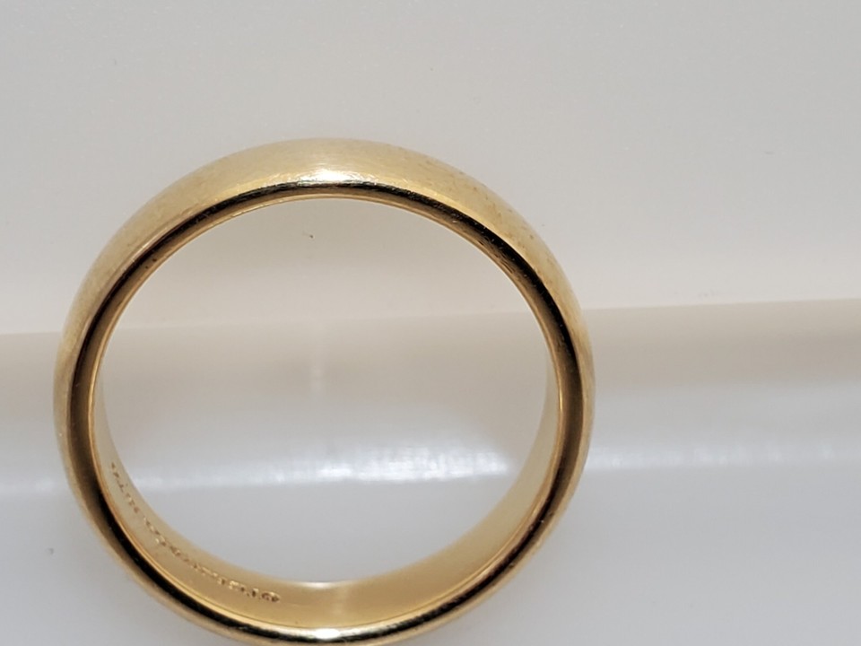 TIFFANY & Co. Forever 18K Yellow Gold 4.5mm Lucida Wedding Band Ring ...