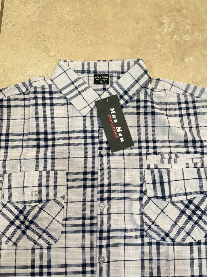 Max Men Collection Men’s Linen Printed Short Sleeve Shirts (XL - 5XL ...