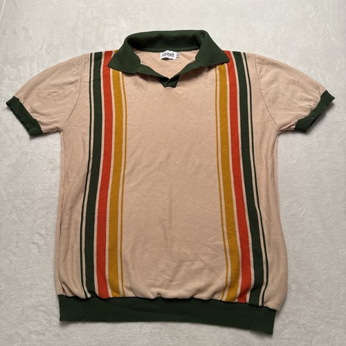 OXKNIT Store Mens Knit Polo Sweater Shirt Sz XXL Retro Vintage 60s 70s ...