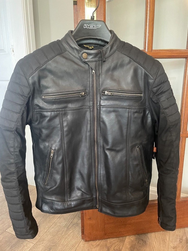 Merlin Ridge Leather Motorcycle Lightweight Riding D30 Protection ...