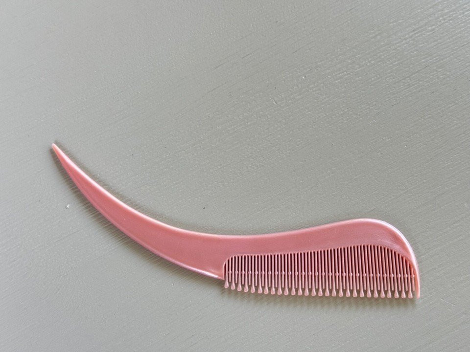 Vintage Tip Top Unbreakable Hair Comb Rat Tail Curved Fish Rounded ...