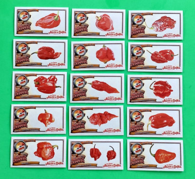 2018 Topps Allen & Ginter .Complete set . WORLD'S HOTTEST PEPPERS . 15 ...