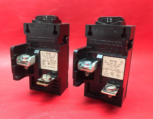Lot of 2 - Pushmatic P115 15 Amp 1 Pole Siemens ITE Gould 15A Circuit ...