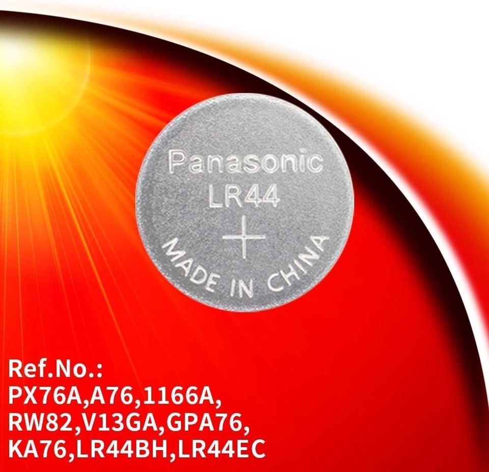 4 Pcs Panasonic R44 Button Cell Watch Battery 1.5V AG13 L1154 A76 SR44 ...