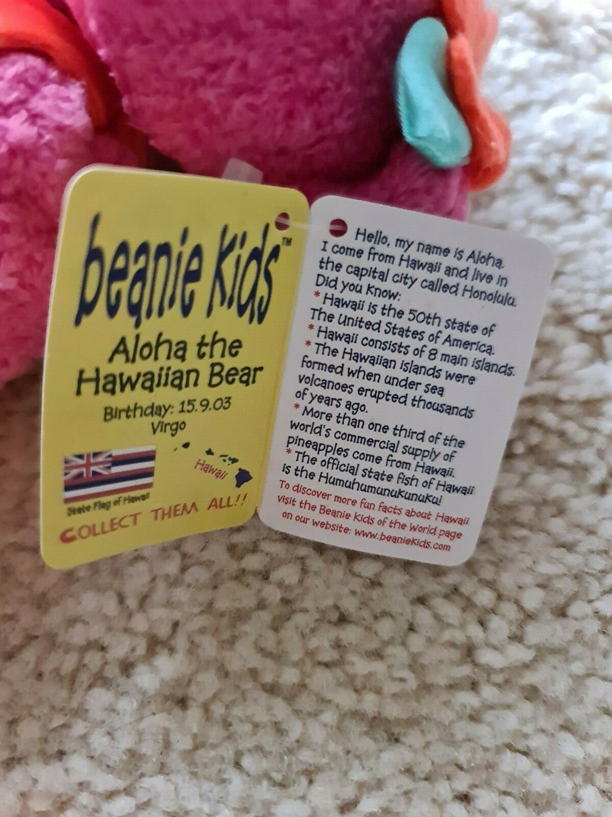 Aloha the Hawaiian Bear Beanie Kid of the world BK370 NEW | eBay Australia