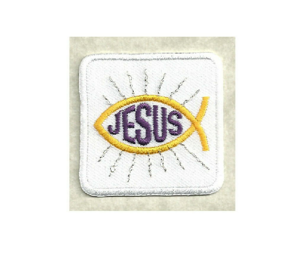 Jesus - Christian Fish - Ministry - Church - Embroidered Square Iron On ...