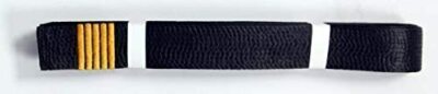 5 Dan Bar Black Belt SATIN (gold Dan Bar) 320cm For Men/Women Karate ...