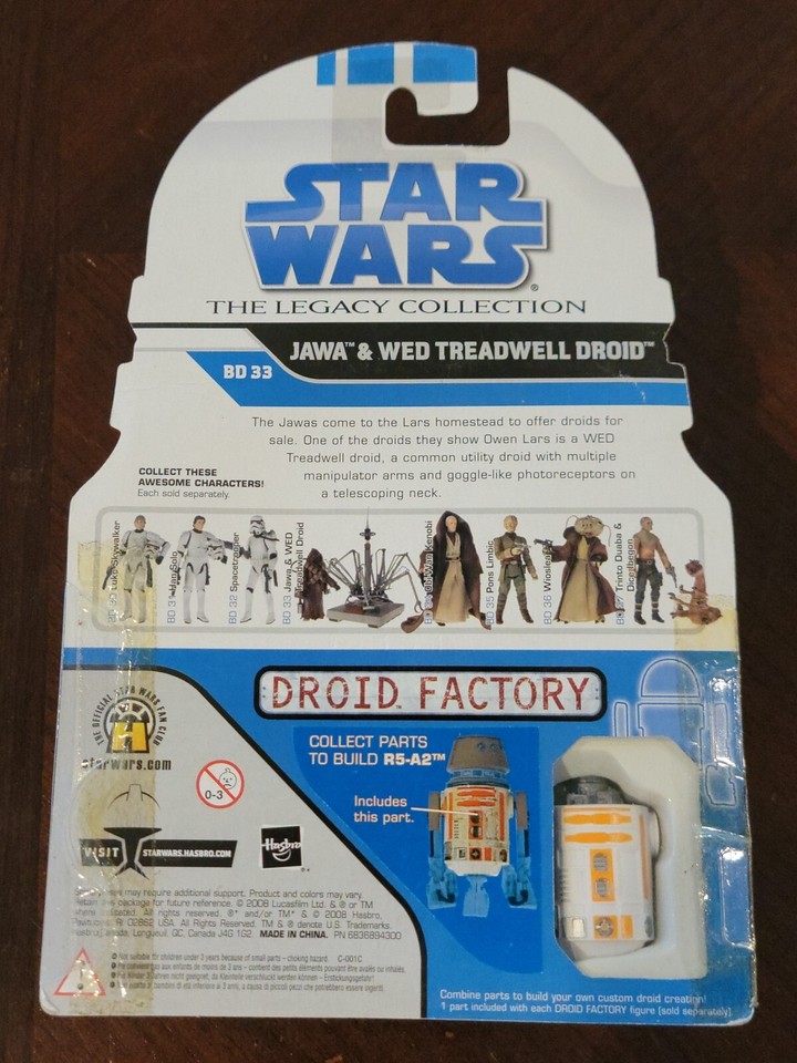 Star Wars Legacy Collection Jawa & Treadwell Droid (2008) Hasbro BD33 ...