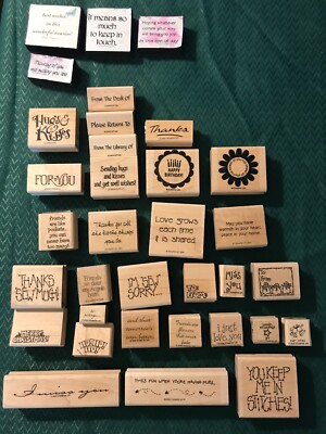 Choose one Stampin' Up Rubber Stamp-Sayings, Words, Used, See Listing ...