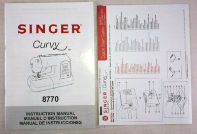 ORIGINAL Singer 8770 Curvy Sewing Machine Owners Manual & Quick Start ...