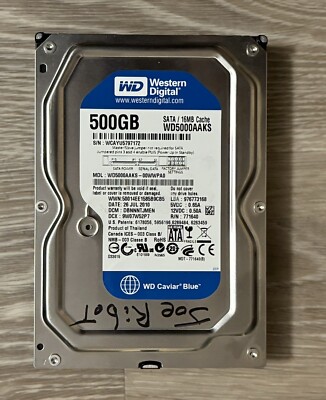 Western Digital 500GB Hard Drive WD5000AAKS | eBay