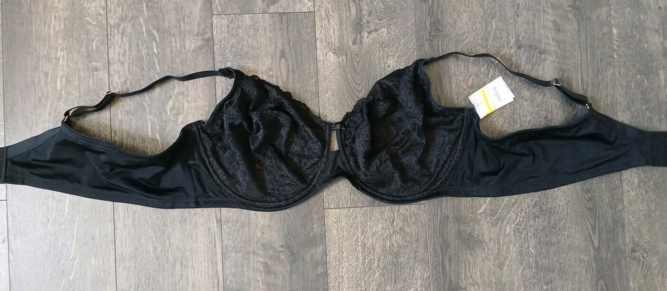NWT Auden Women's Black Lace Unlined Full Coverage Underwire Bra Size ...