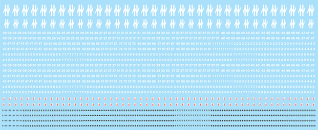 NMS-9 'N' gauge decals BR blue/grey era Class 20, 25, 31, 37, 40, 45 ...