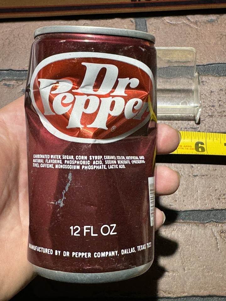 RARE Factory Error Sealed Dented Empty Dr. Pepper Soda Can | eBay
