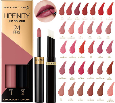 Max Factor Lipfinity 24HR Lip Colour Lipsticl Chose Your Shade Brand ...