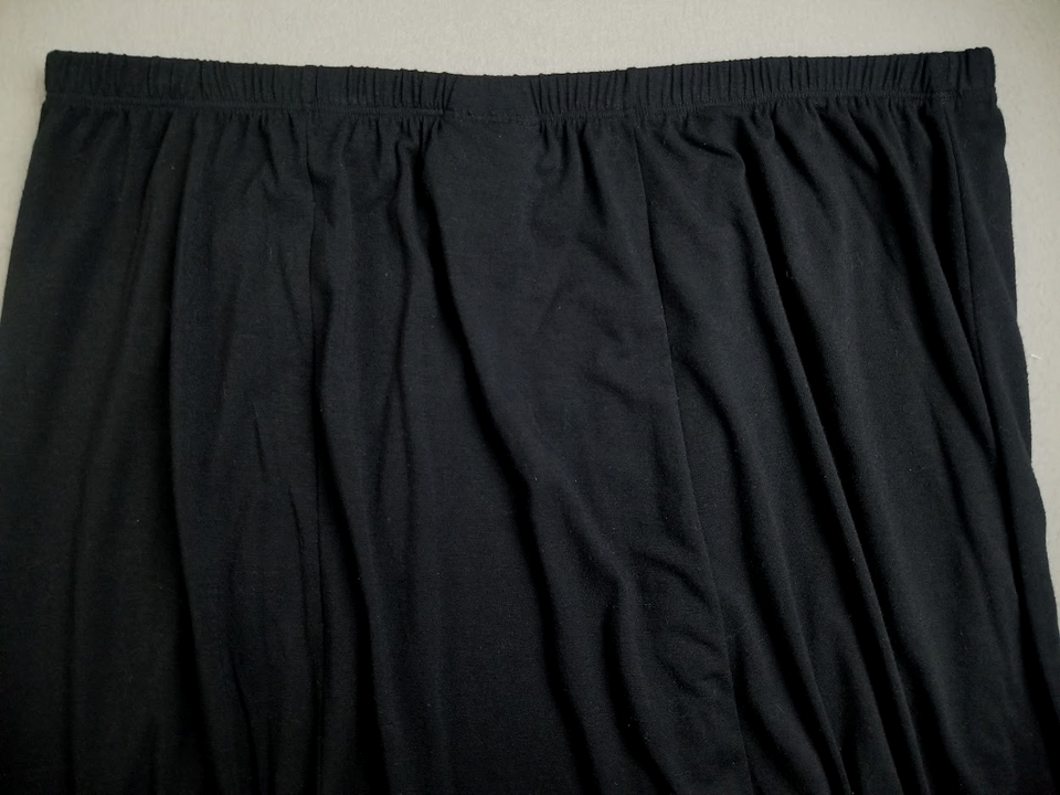 Susan Graver Maxi Skirt Plus 2X Black Pull-on Stretch Long Full Classic ...