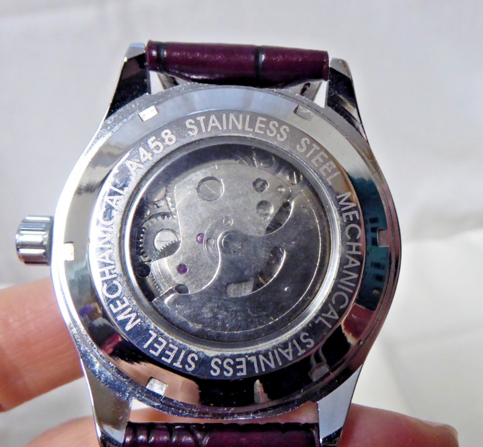 Winner Automatic A458 Wrist Watch Mechanical Classic Calendar Brown ...