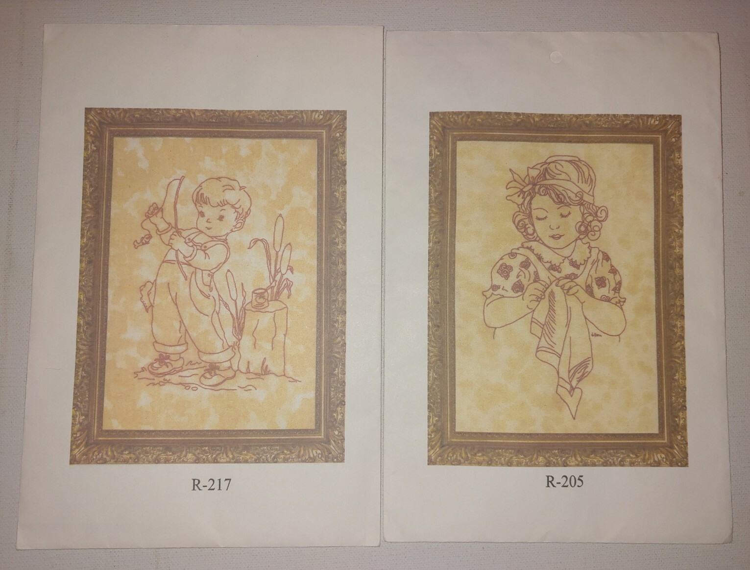 Lakadaisies Folk Art Redwork Transfer Patterns (2) R-217, R-205 | eBay