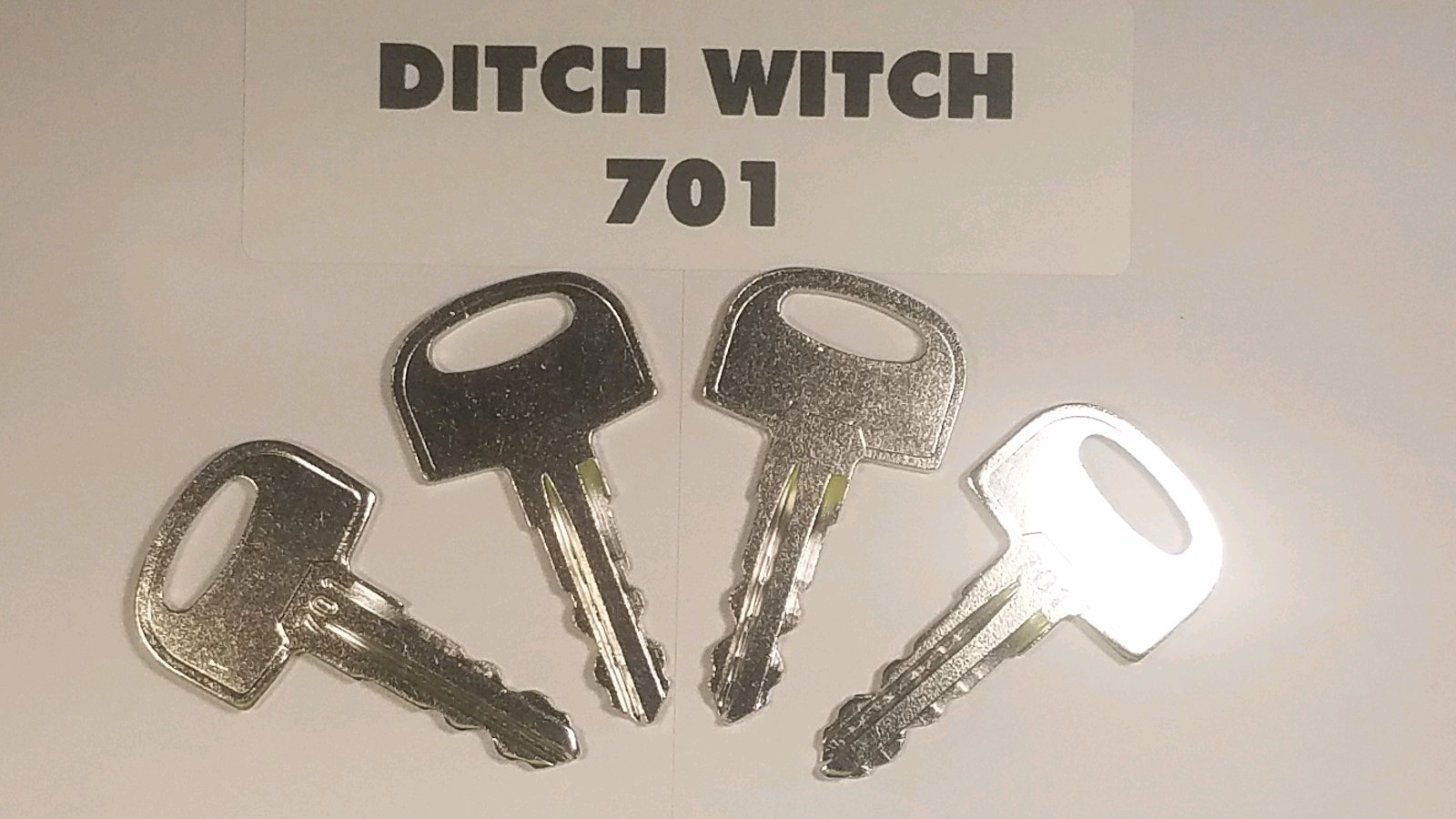 (4) New Ditch Witch Equipment Keys, Ignition Start Starter Key, # 701 ...