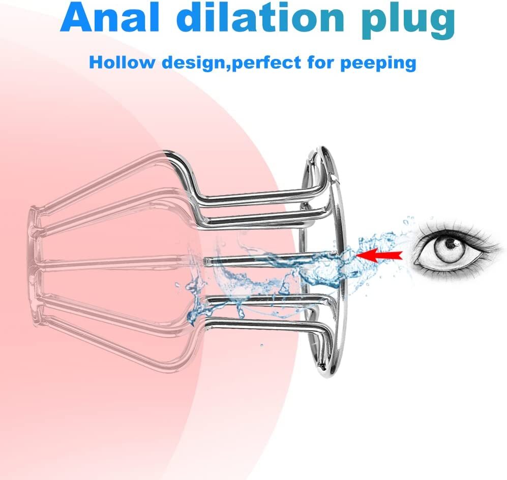 Hollow Anal Butt Plug Dilator Expander Metal Prostate Massage BDSM ...