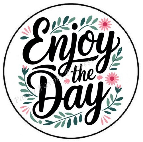 ENJOY THE DAY ENVELOPE SEALS LABELS STICKERS PARTY FAVORS | eBay