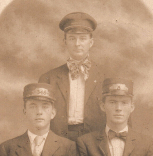 Railway Porter Railroad Men Wearing Caps Real Photo Postcard | eBay