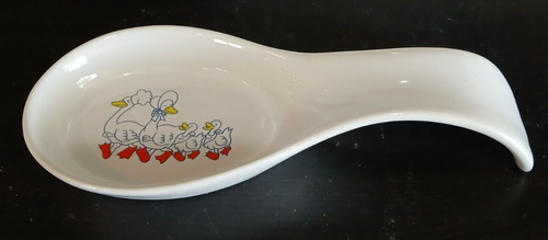 Rare Country Farmhouse Rustic Duck Goose Ceramic Spoon Rest 7.5" Long ...