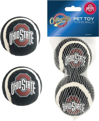 Pets First NCAA Ohio State Buckeyes Tennis Balls for Dogs & Cats - 2 ...